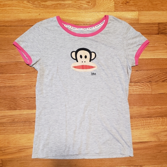 Paul Frank | Tops | Vintage Paul Frank Monkey Face Large Gray And Pink Tshirt | Poshmark